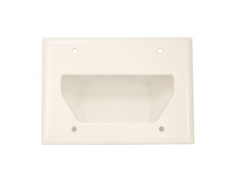 Triple Feed Thru Wall Plate