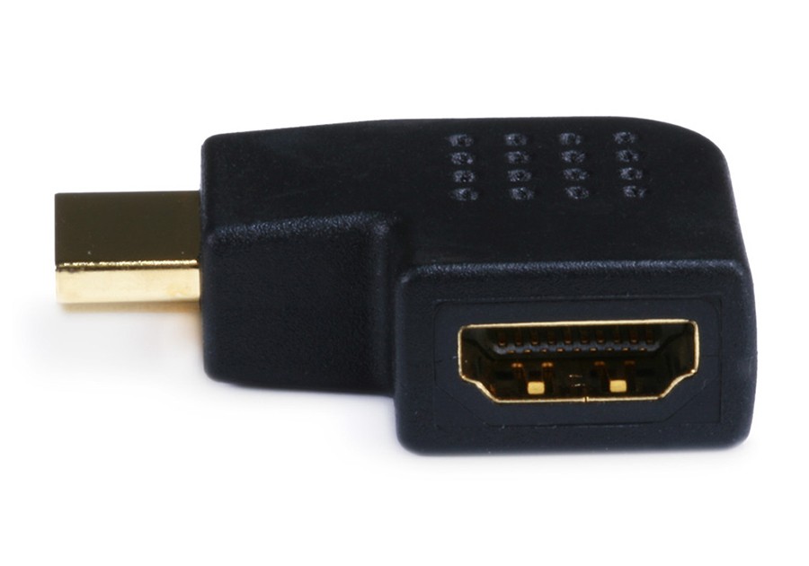 HDMI Right Angle Adapter (Male to Female),90 Degree,Vertical Flat Left