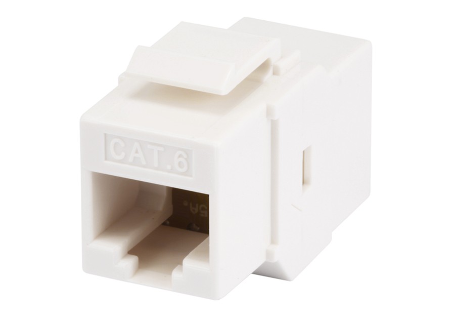 Cat6 Inline Coupler Type Keystone Jack,White