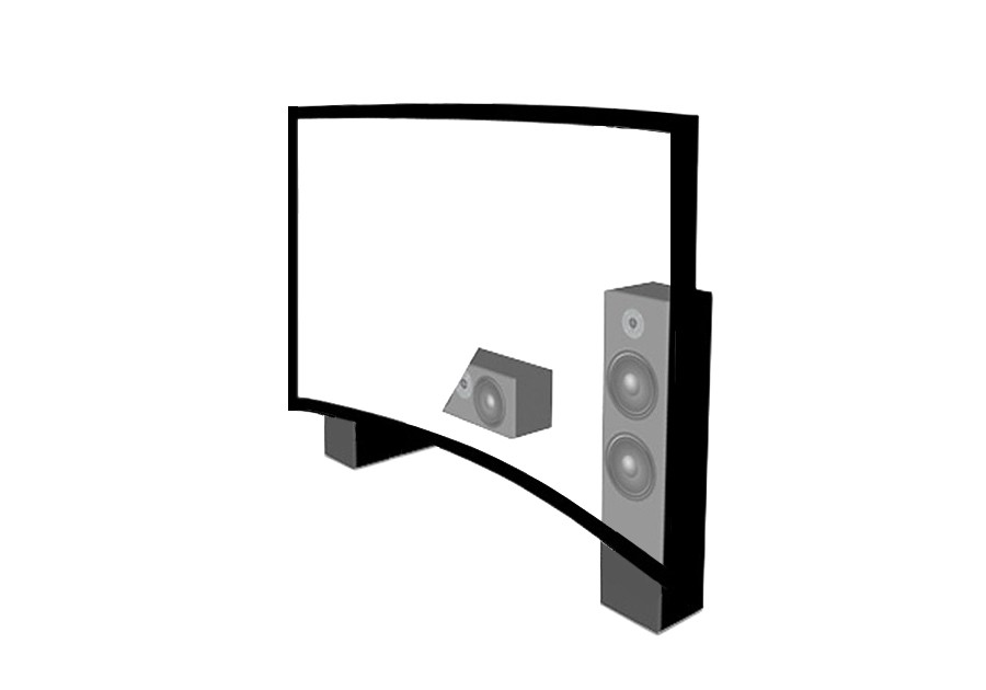 150" Indigo 2.35:1 Curved Cinemascope Fixed Frame Acoustic Screen | Rapallo