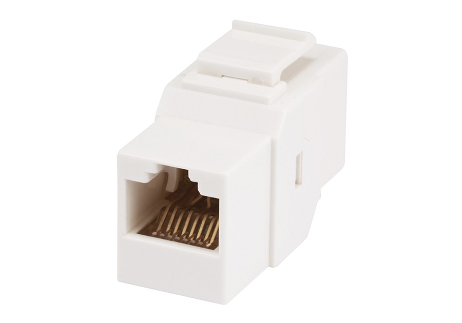 Cat6 Inline Coupler Type Keystone Jack,White