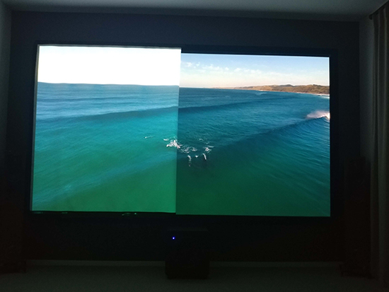 Three shades of black: projector screen colour – Rapallo