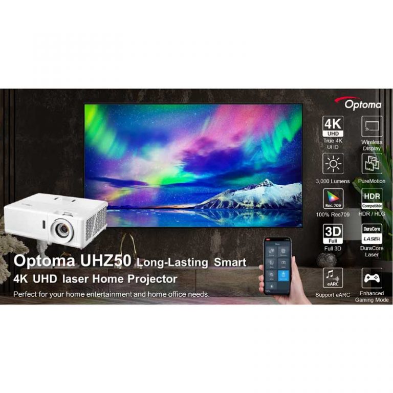 Optoma UHZ50 4K UHD Laser Projector – Rapallo