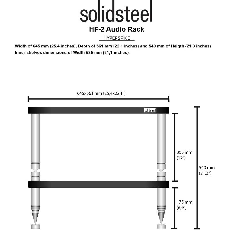 Solidsteel HF Series High End Audio Rack - Rapallo
