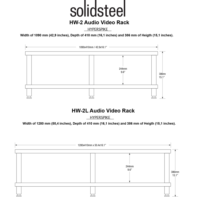 Solidsteel HW Series High End Design HiFi & TV Rack | Rapallo
