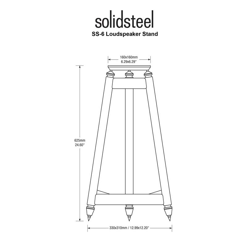 Solidsteel SS Series Vintage HiFi Speaker Stands | Rapallo