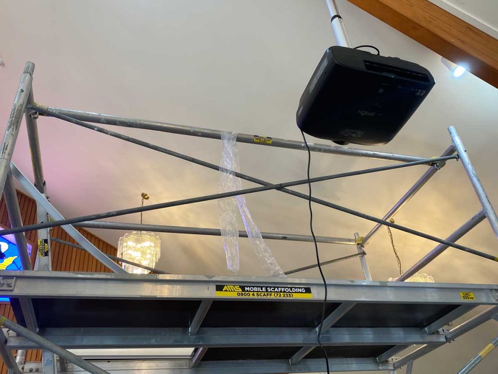 Screen & Projector Install @ Church – Rapallo